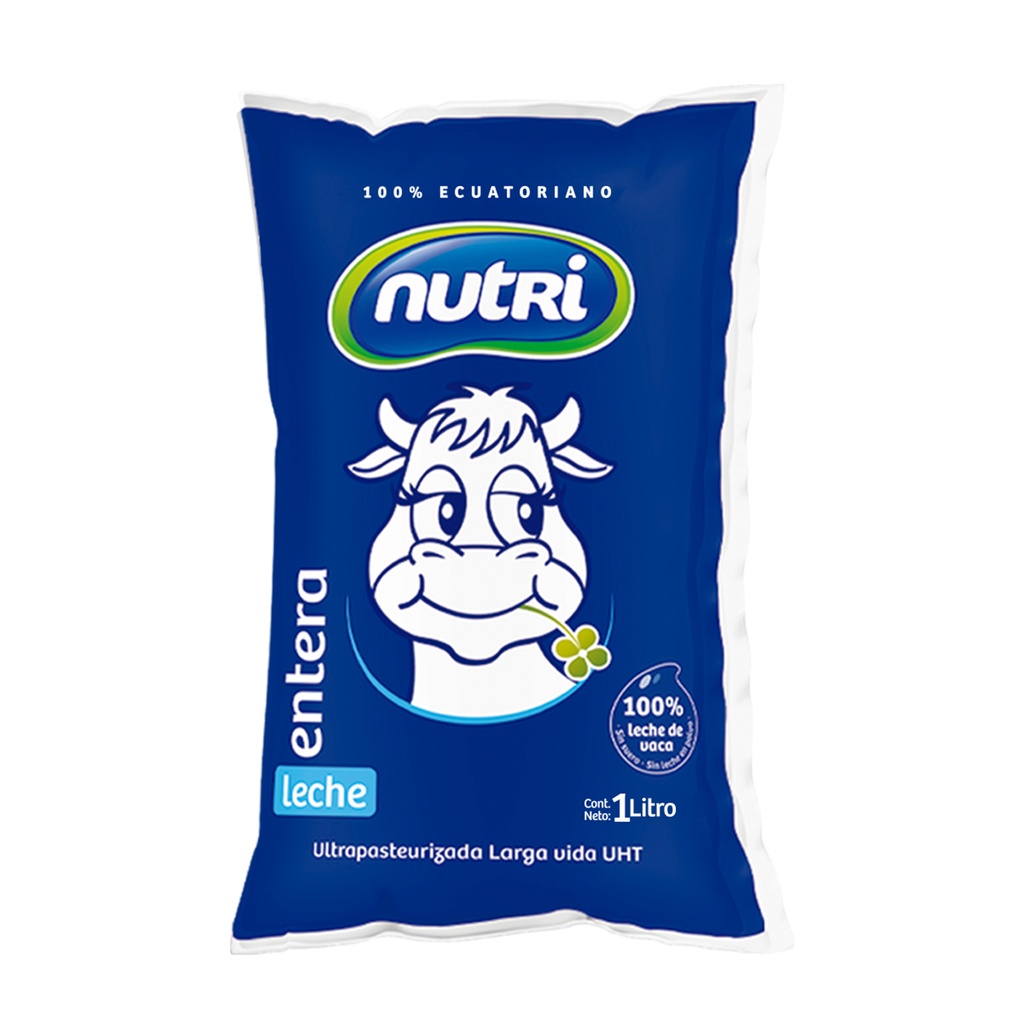 LECHE ENTERA UHT POLIETILENO 1L | Portal Nutri